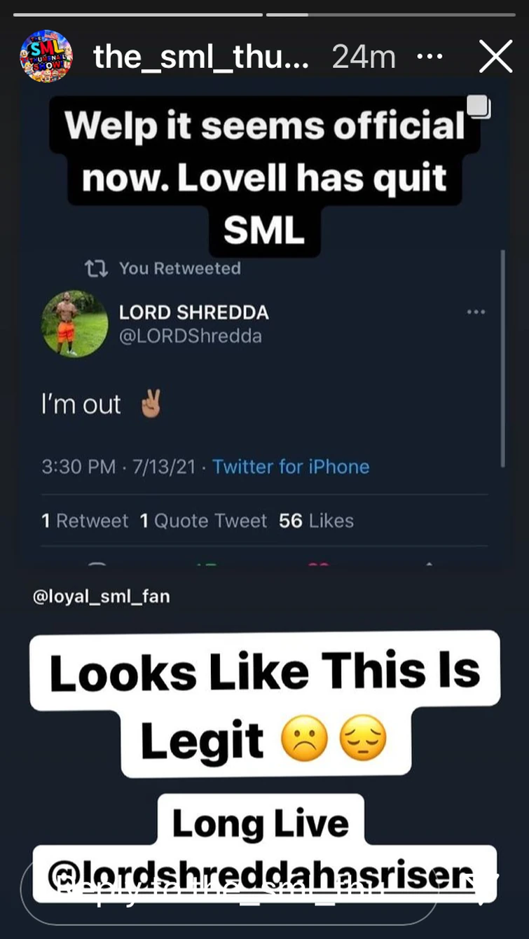 Did you guys see that Lovell might quit sml | Fandom