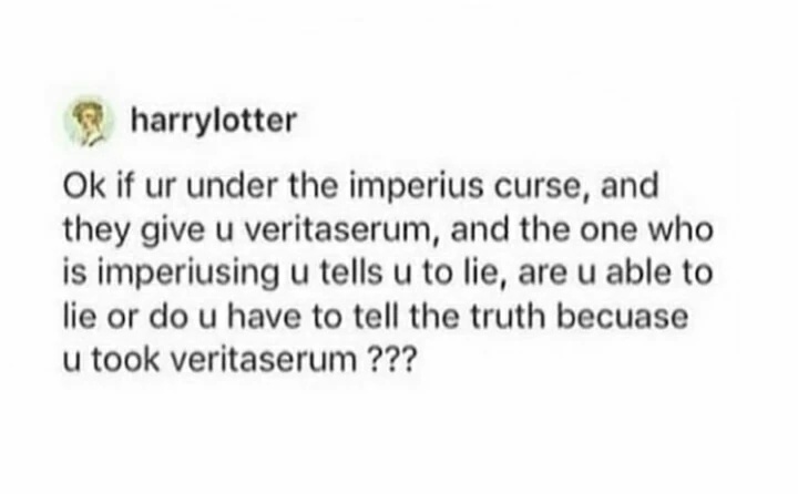 Veritaserum and the Imperius curse | Fandom