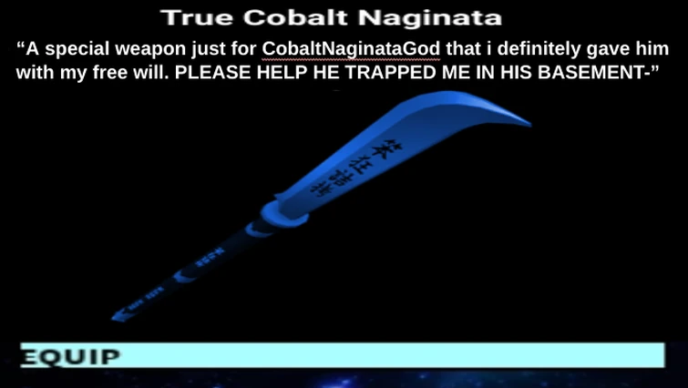 Look! Nacker gave me a special weapon just for me! Exploit for it and ...