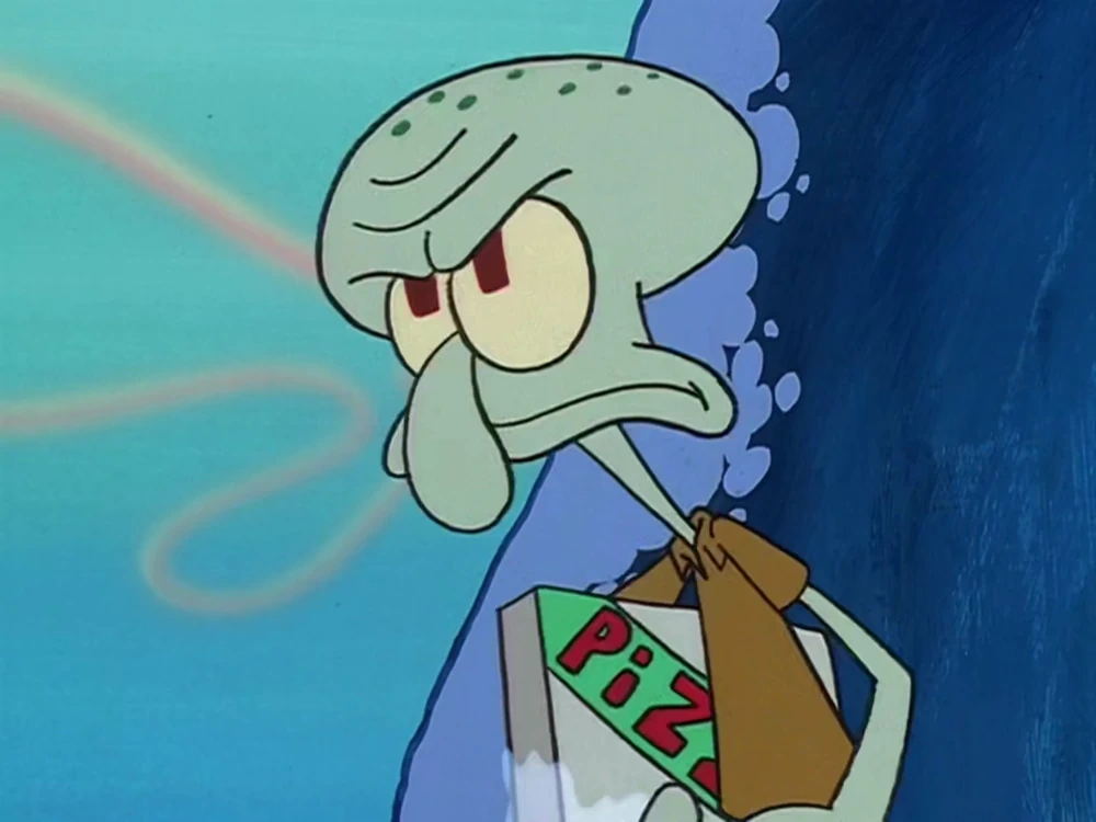 remember the time when SpongeBob cried and Squidward stood up for him ...