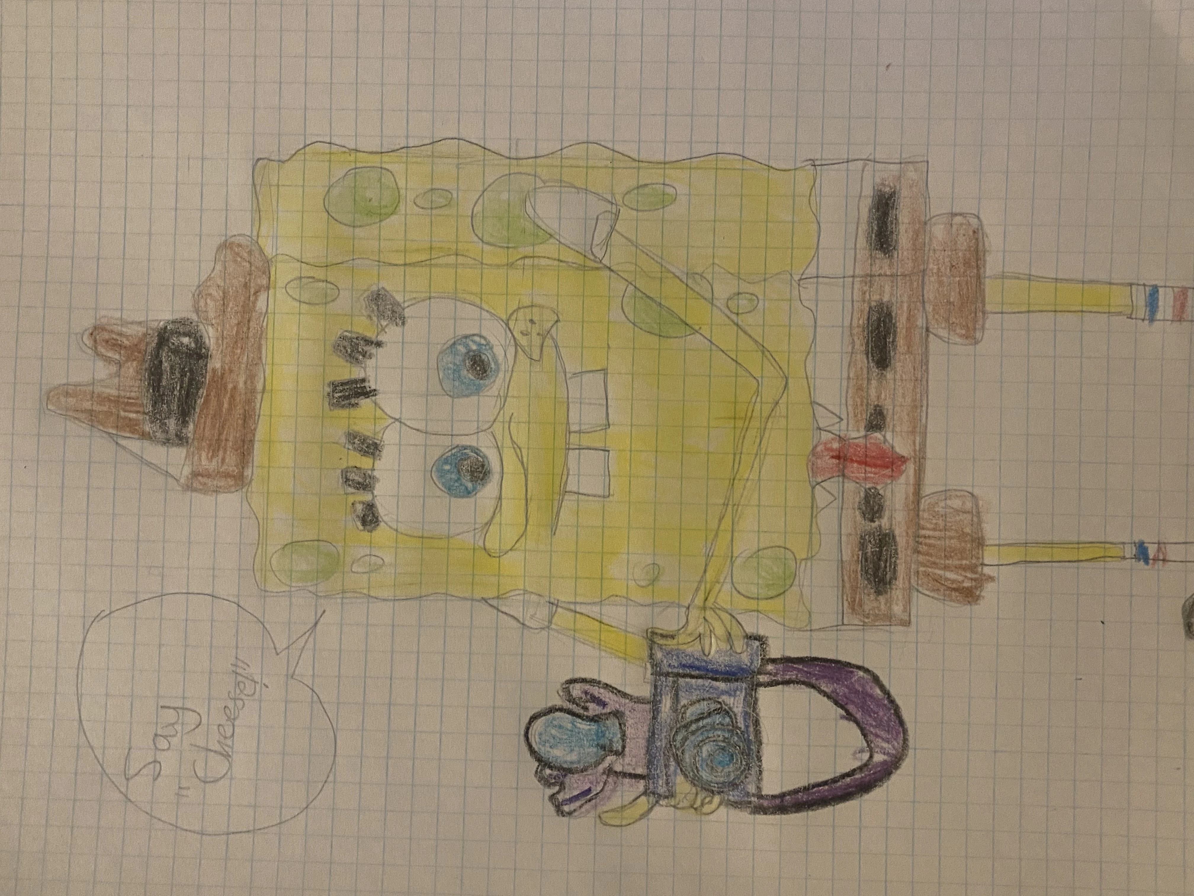 My SpongeBob drawing on paper | Fandom