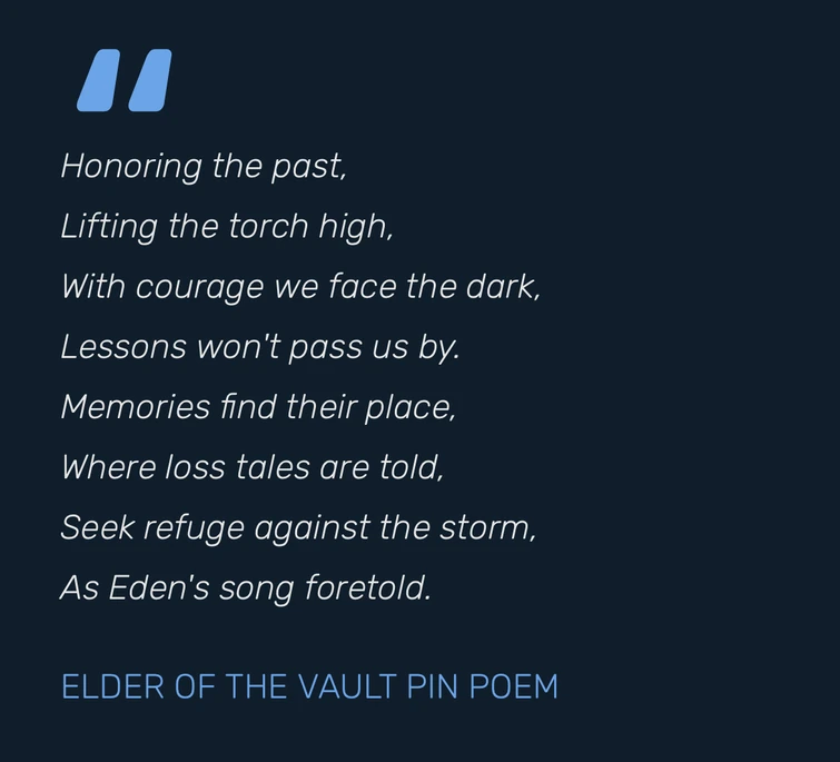 ELDER OF THE VAULT PIN FINALLY | Fandom