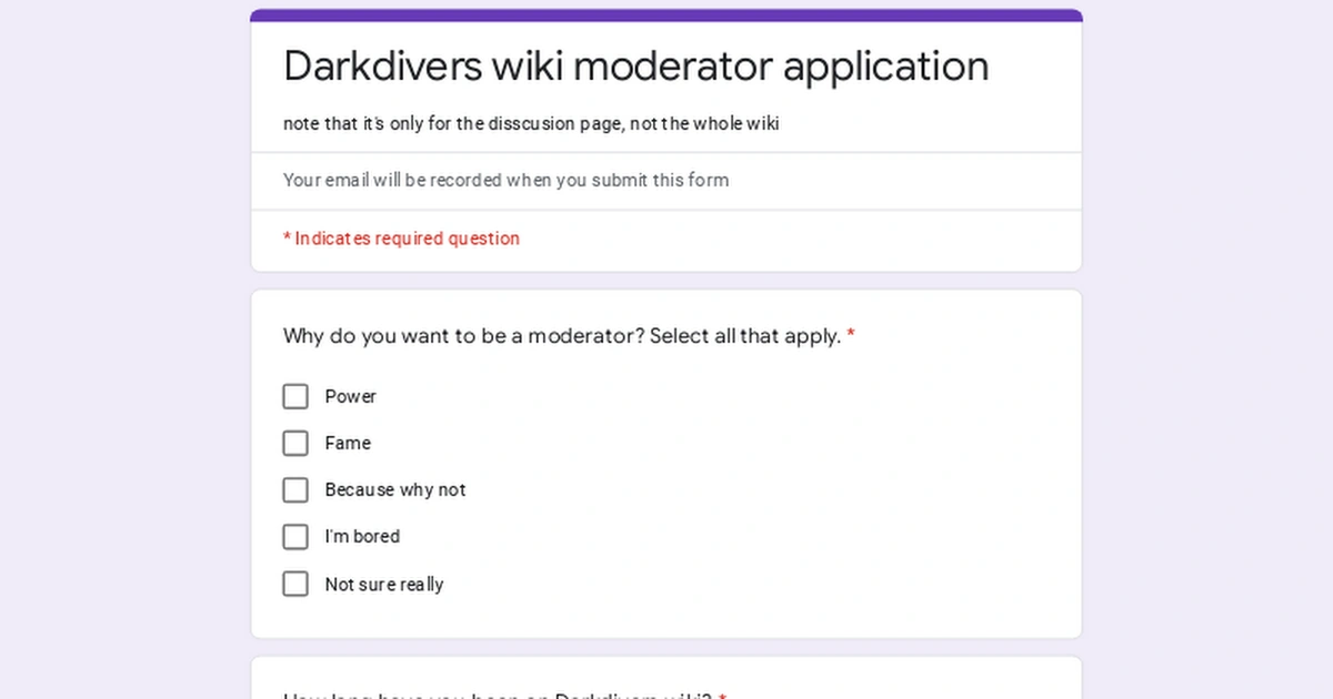 Darkdivers wiki mod application | Fandom