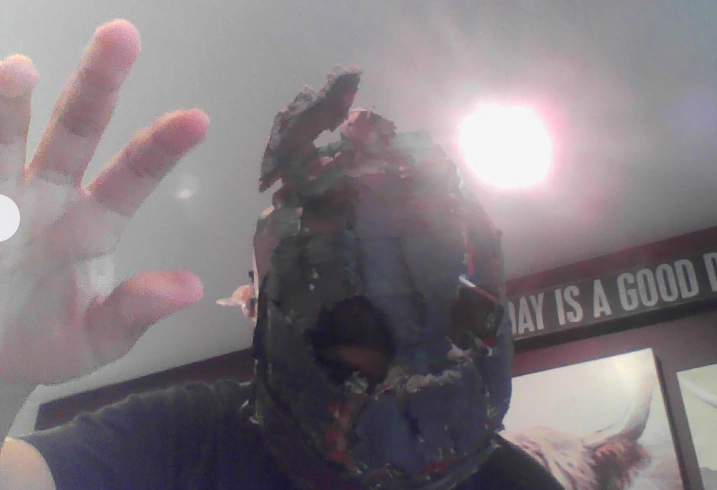 my springtrap mask i made with cardboard | Fandom