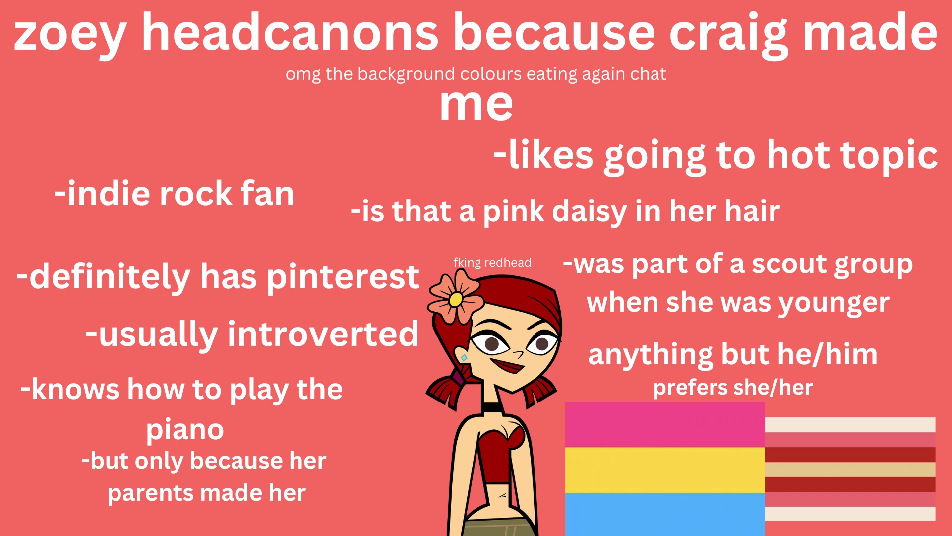 zoey headcanons huzzah | Fandom