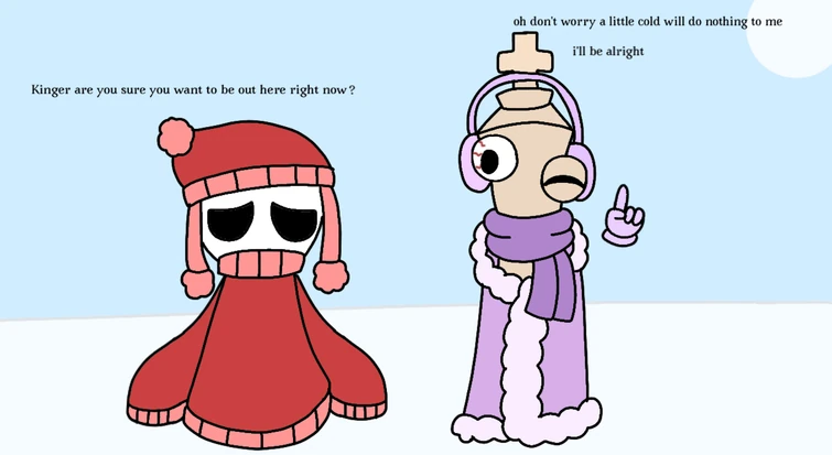 Kinger and Gangle tried bonding in the snow | Fandom