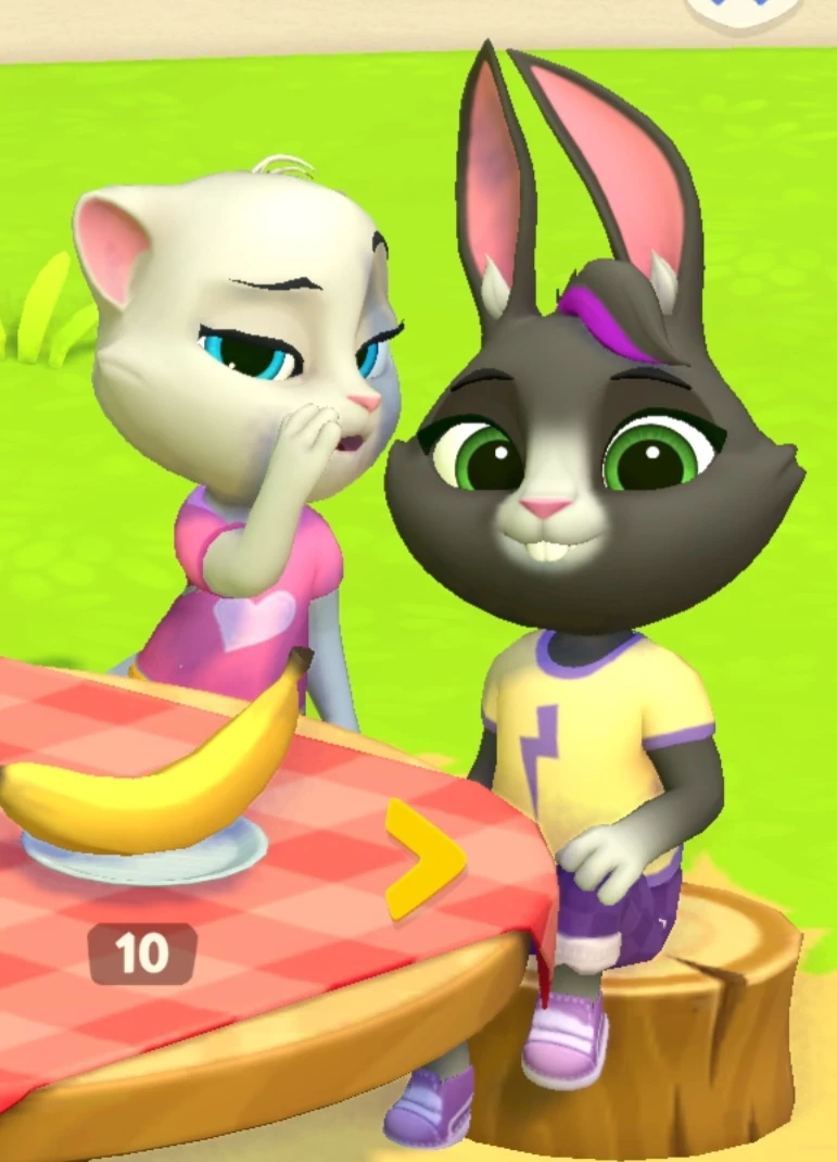 I wonder what Talking Angela whispers in Talking Becca's ear ? | Fandom