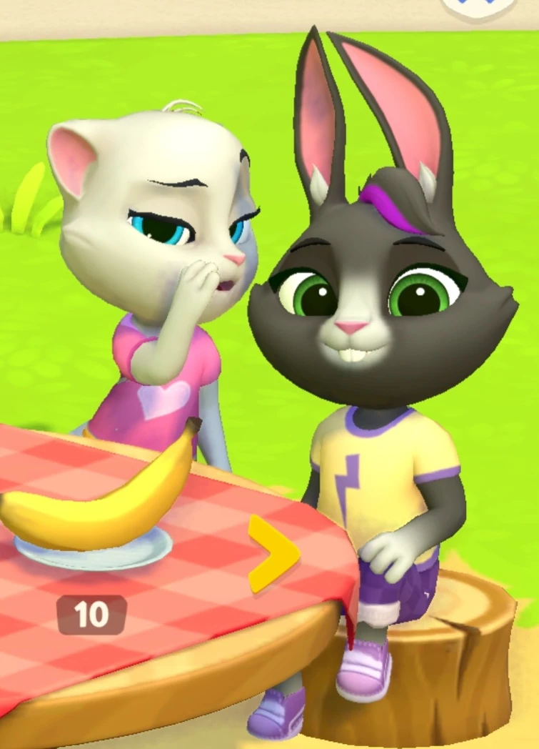 I wonder what Talking Angela whispers in Talking Becca's ear ? | Fandom
