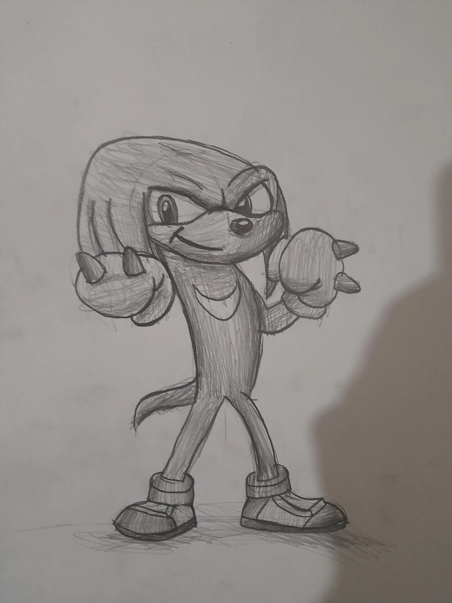 My 2nd sketch of Knuckles | Fandom