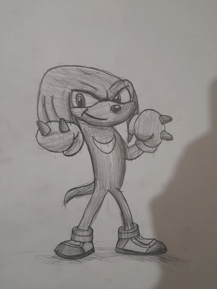 My 2nd sketch of Knuckles | Fandom
