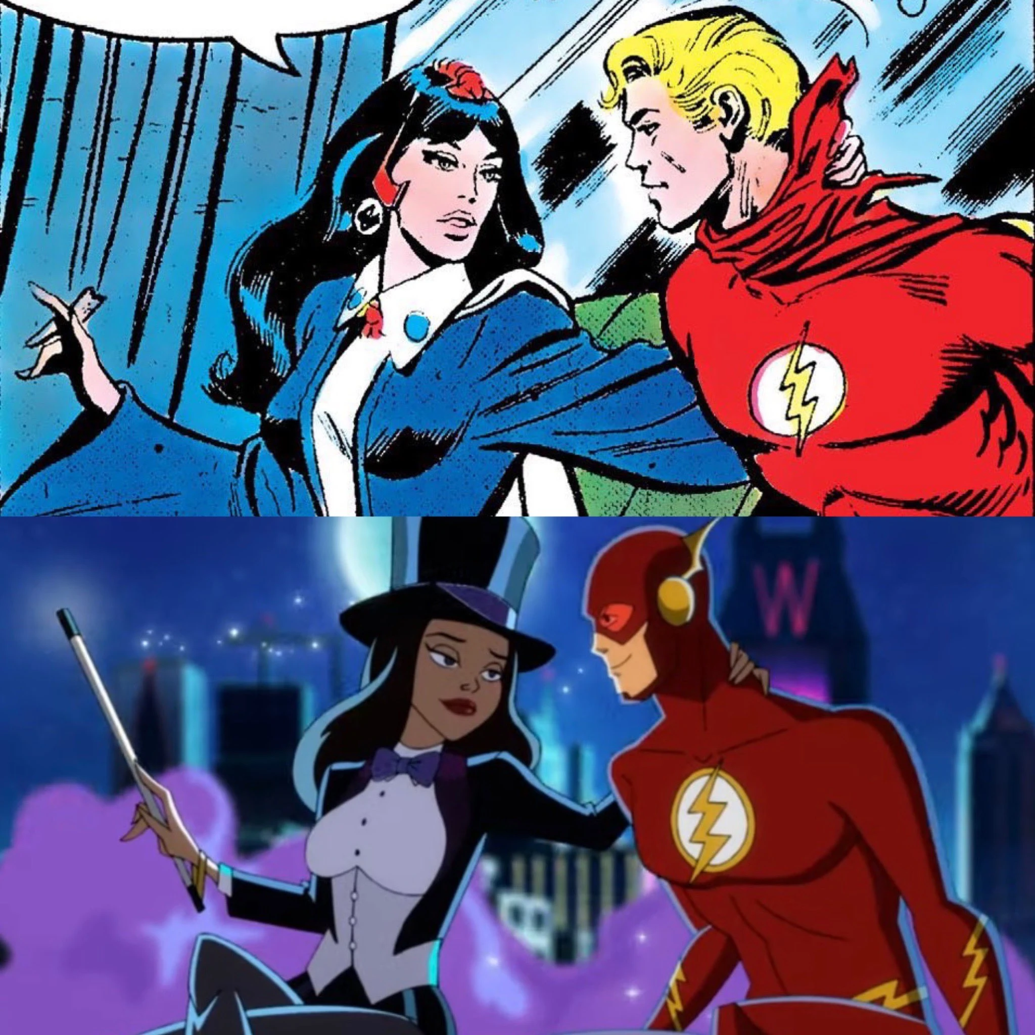 Zatanna and Barry Allen Recreating their iconic mask off panel | Fandom