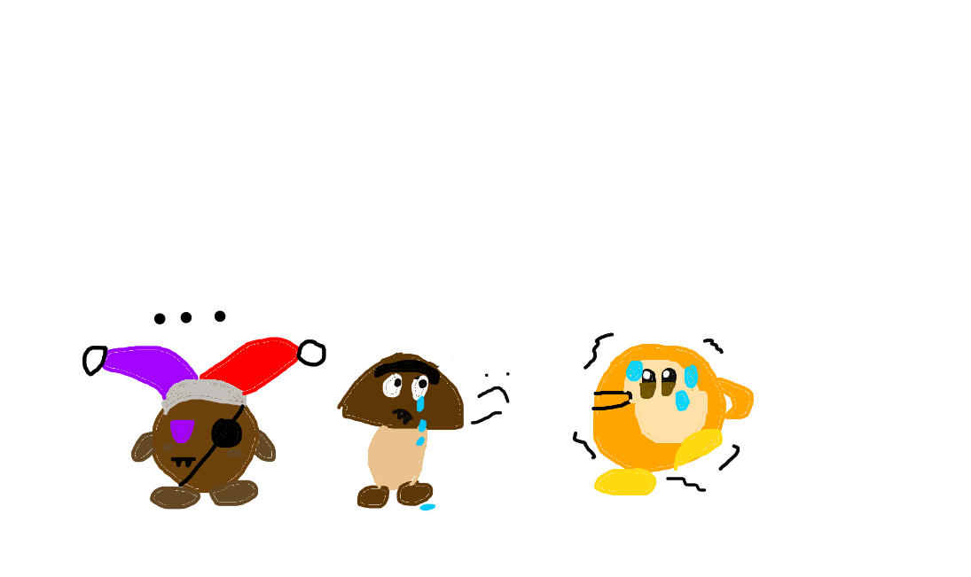 Waddle Dee no like Goomba :'( | Fandom