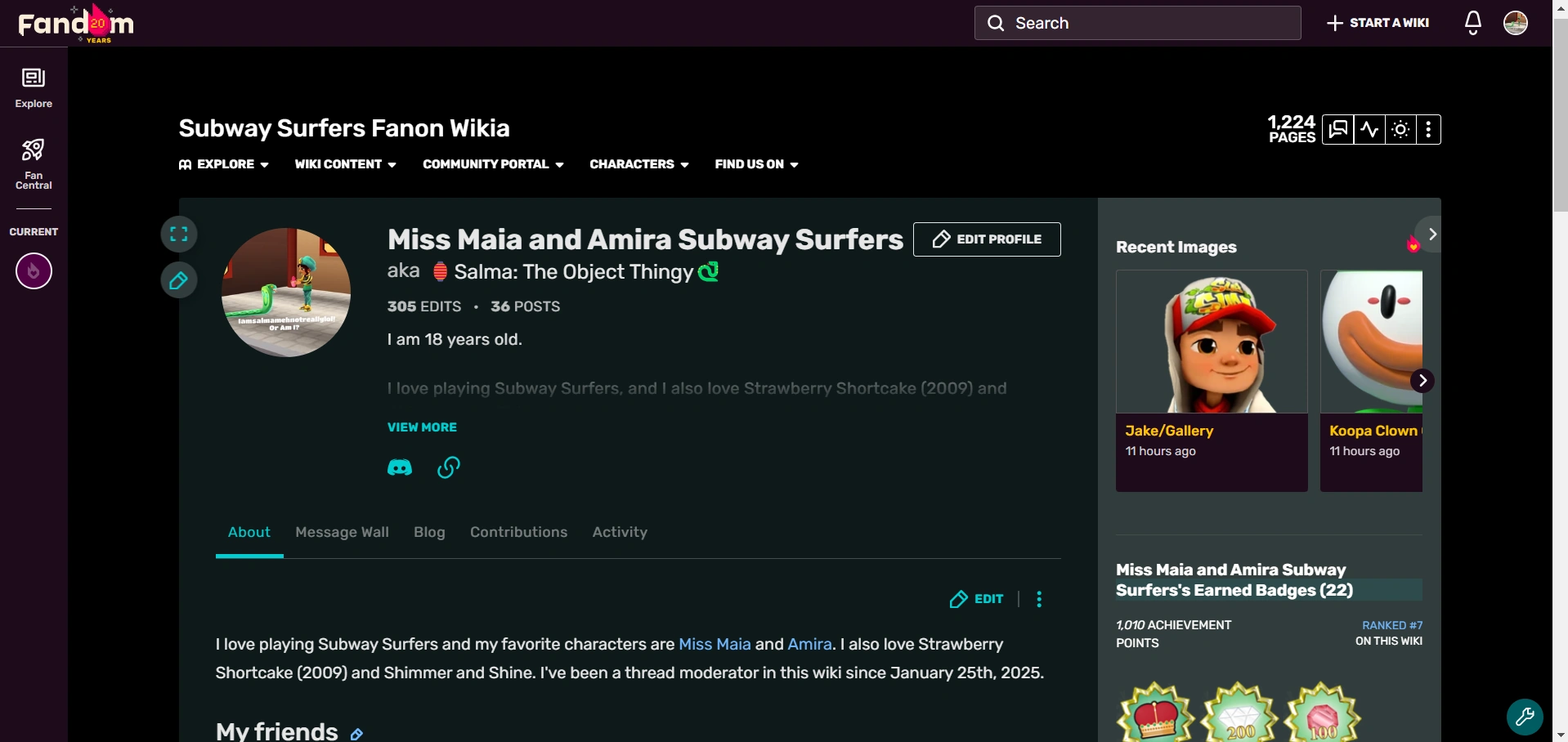 I'm now a thread moderator on Subway Surfers Fanon Wikia! | Fandom