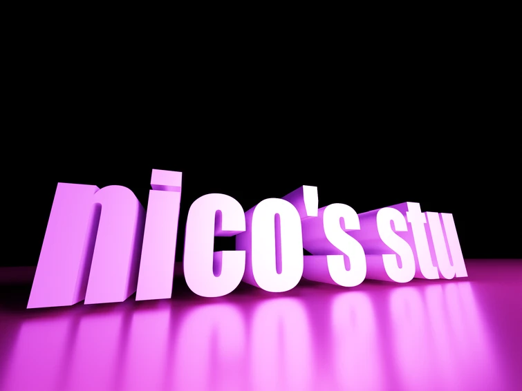 nico's stu logo but 3D text in blender | Fandom