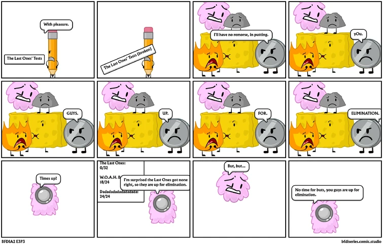 BFDIA(2) 3: I have no remorse in putting you guys up for elimination ...
