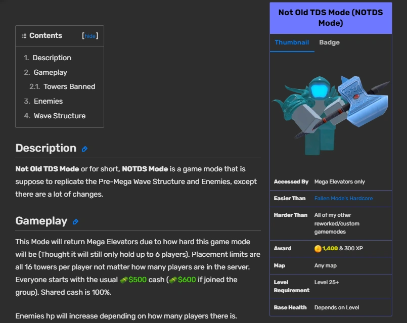 Not Old Tower Defense Simulator (NOTDS) Mode | Fandom