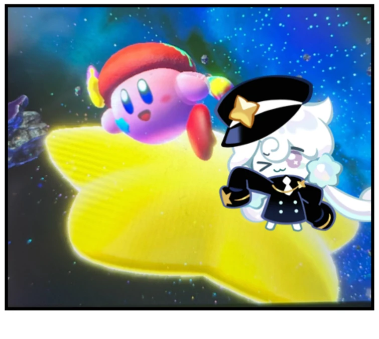Milky Way cookie rides on a warp star with Kirby | Fandom