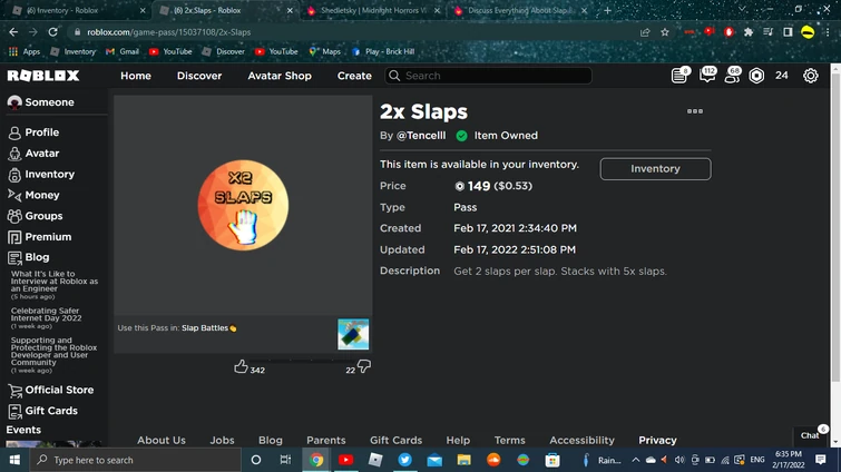 Damn they changed the price on 2x slaps :( | Fandom