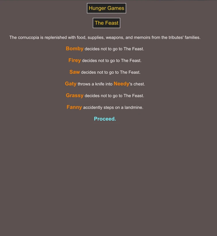 RIP Needle and Fanny (the feast) | Fandom