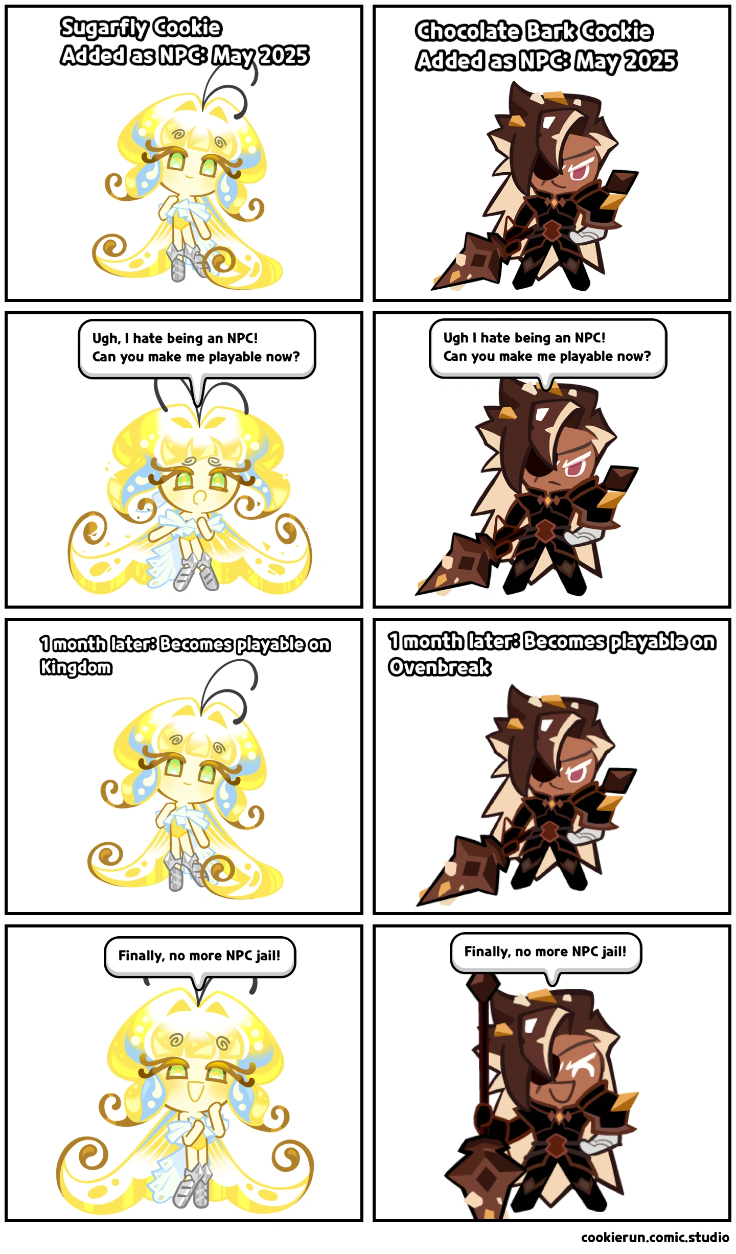 How Sugarfly Cookie and Chocolate Bark Cookie escaped from NPC jail ...