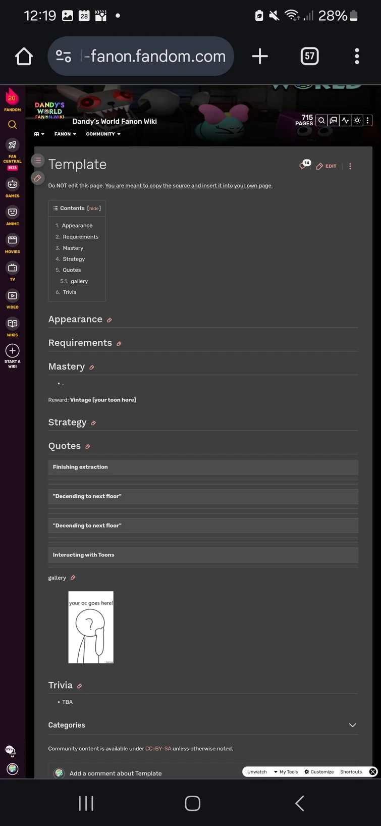 I tried fixing most of the template | Fandom