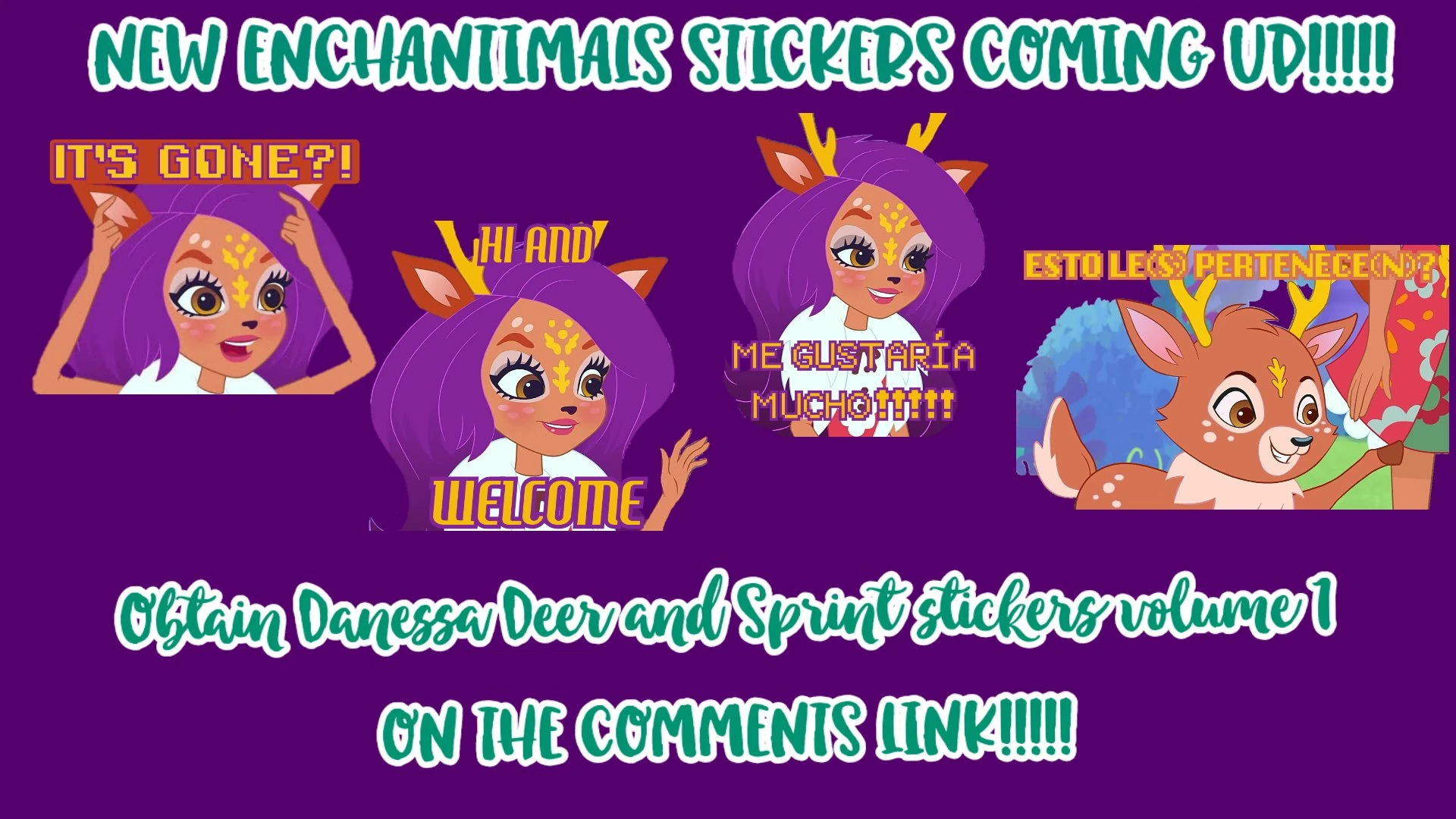 ENCHANTIMALS STICKERS #2:Danessa Deer and Sprint #1 | Fandom