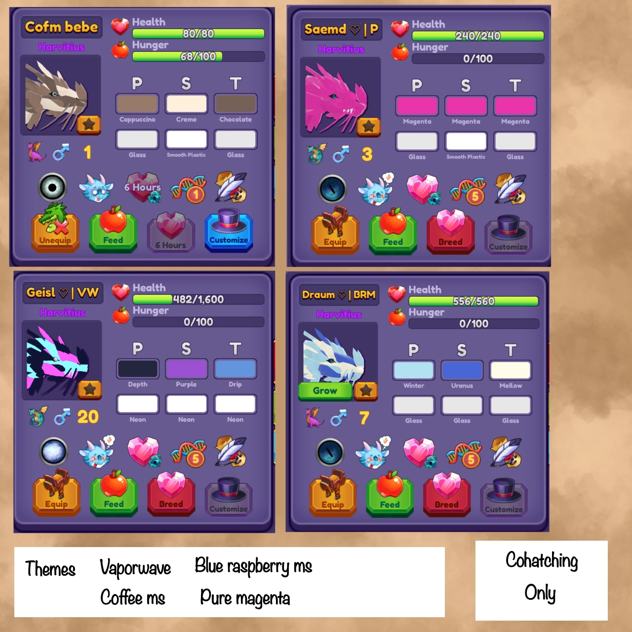 Cohatching and swapping harvis | Fandom