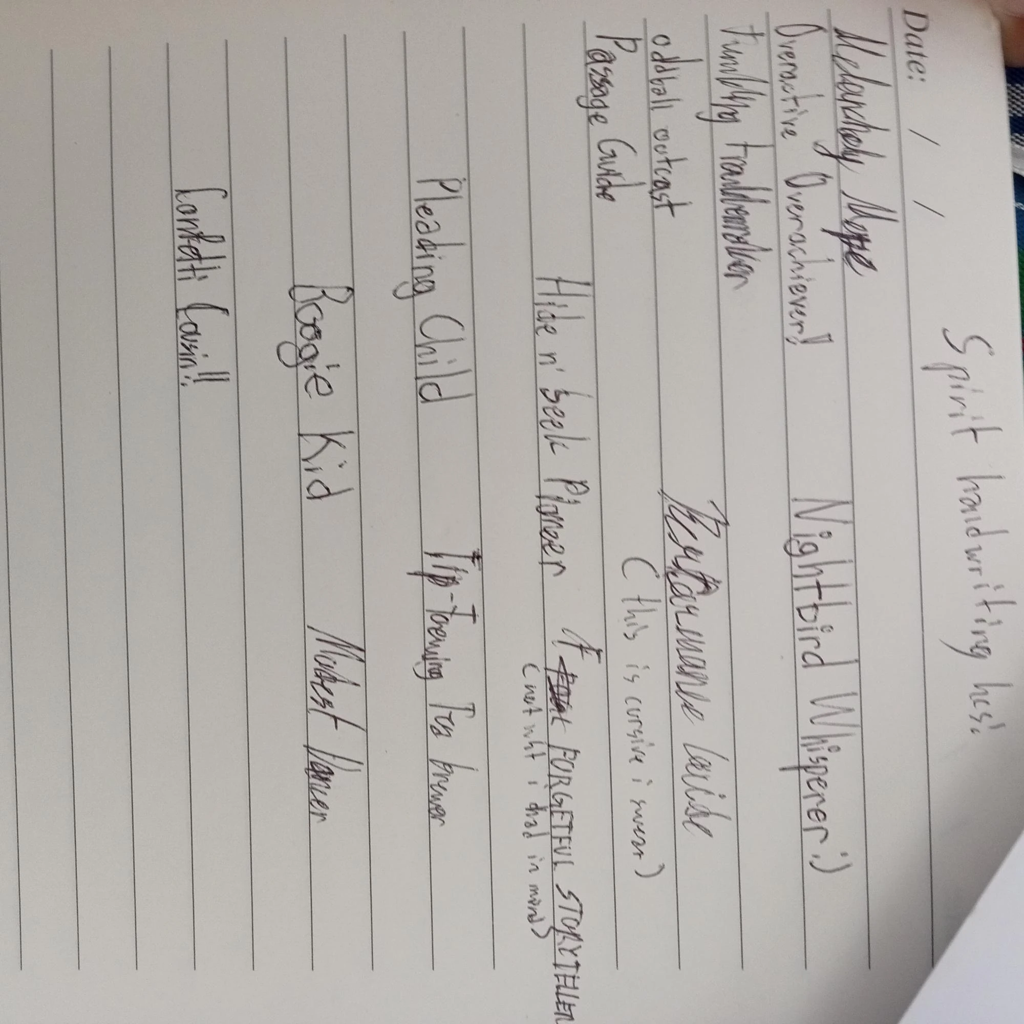 spirit handwriting hcs idk | Fandom