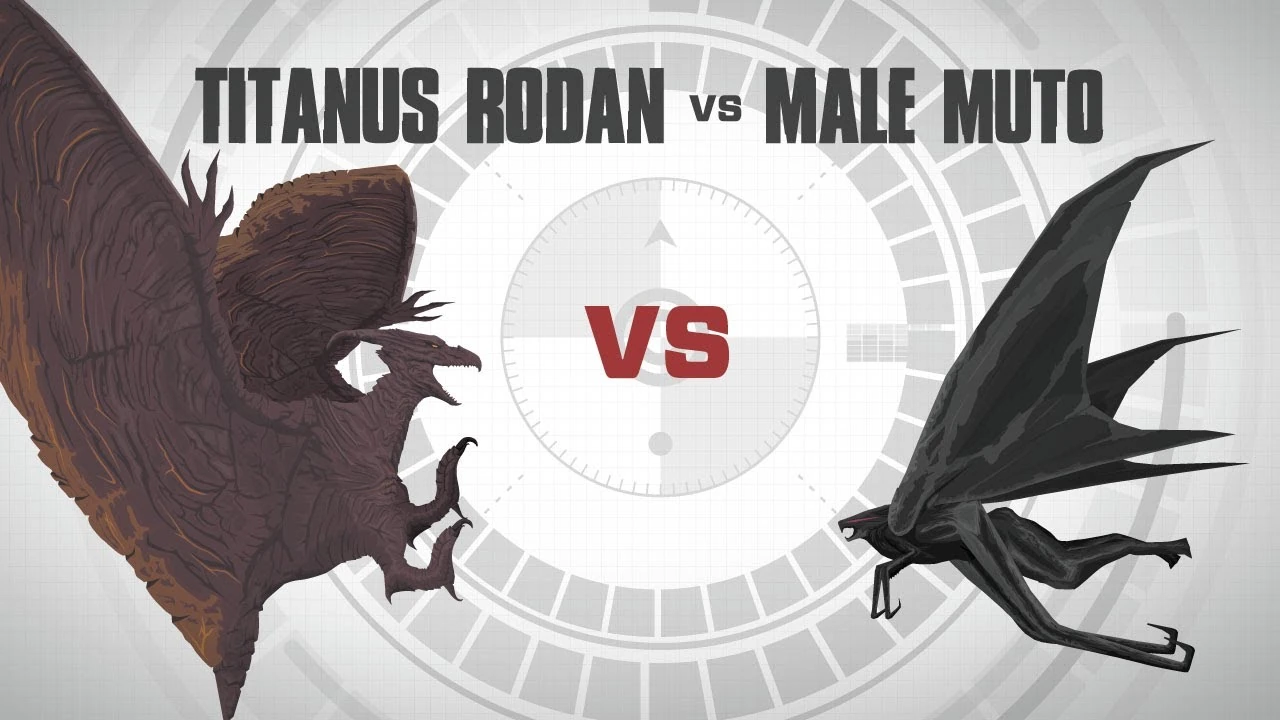 Titanus Rodan vs. Male MUTO Fight. | Fandom
