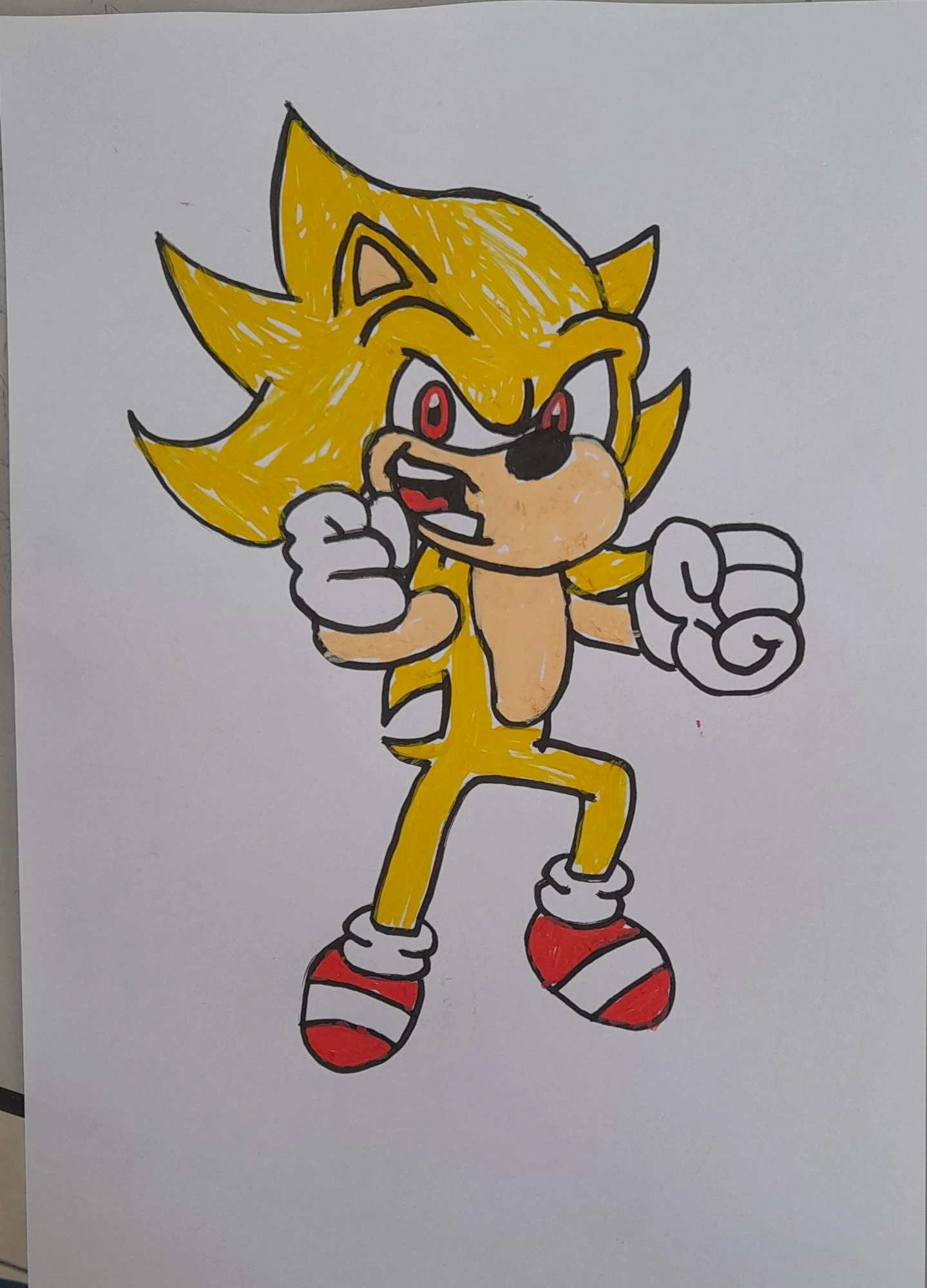 My Posca pen drawing of Super Sonic | Fandom