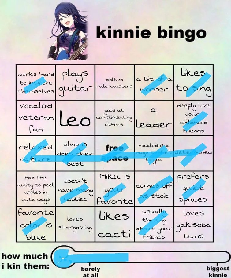 redid pjsk kin bingoes of the main characters | Fandom