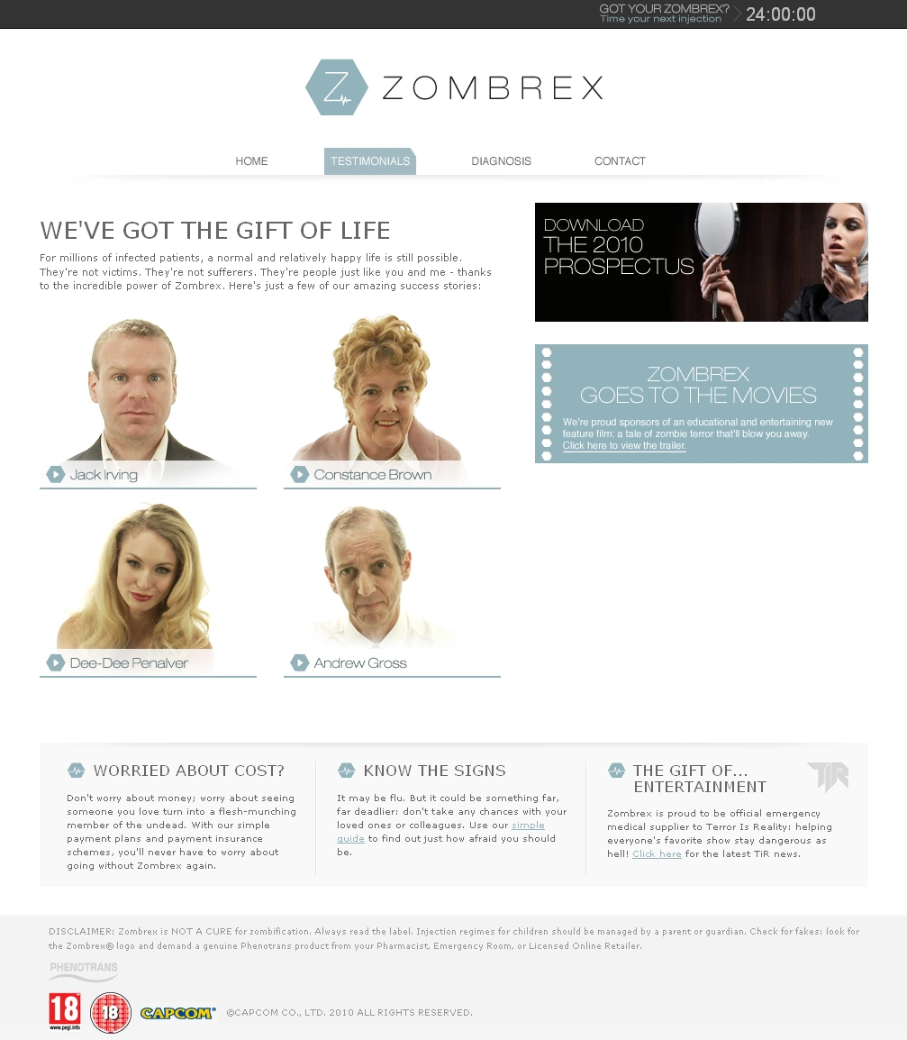 Zombrex.com website/testimonials | Dead Rising Wiki | Fandom