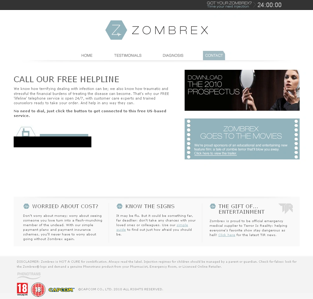 Zombrex.com website/contact | Dead Rising Wiki | Fandom