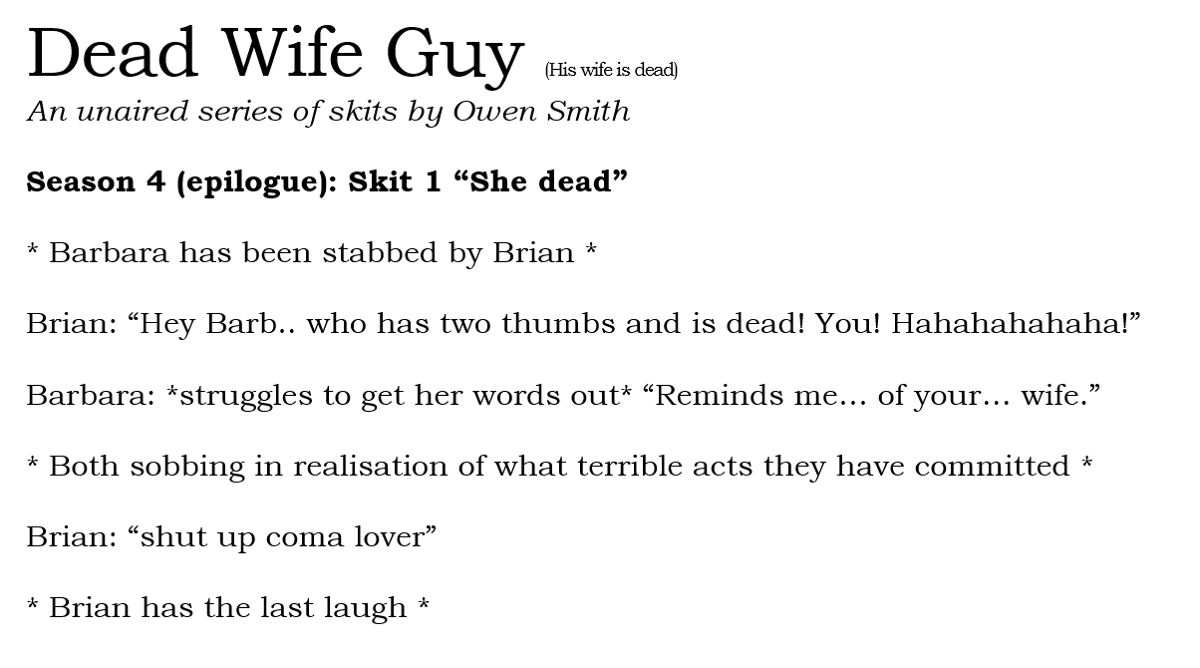 She dead (Skit 31) | Dead Wife Guy Wiki | Fandom