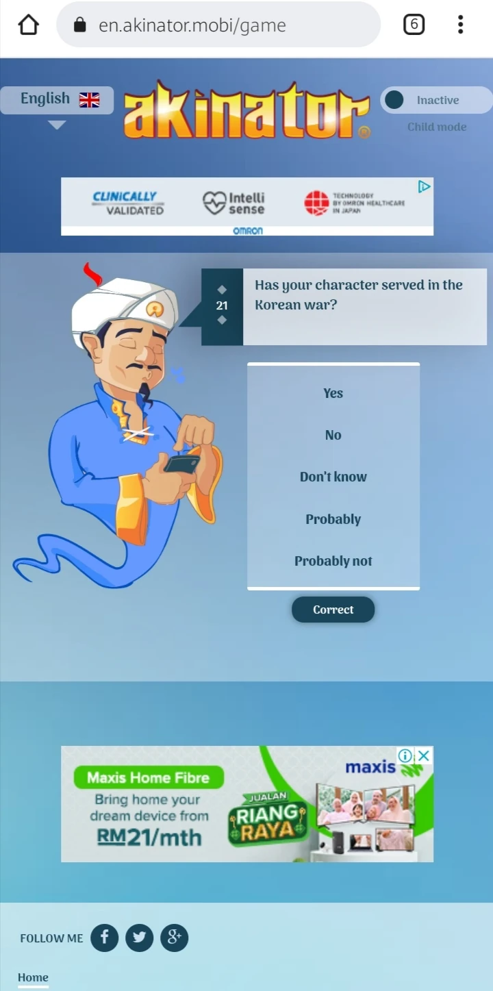 I was trying to make akinator guess GingerBrave .. These are some ...