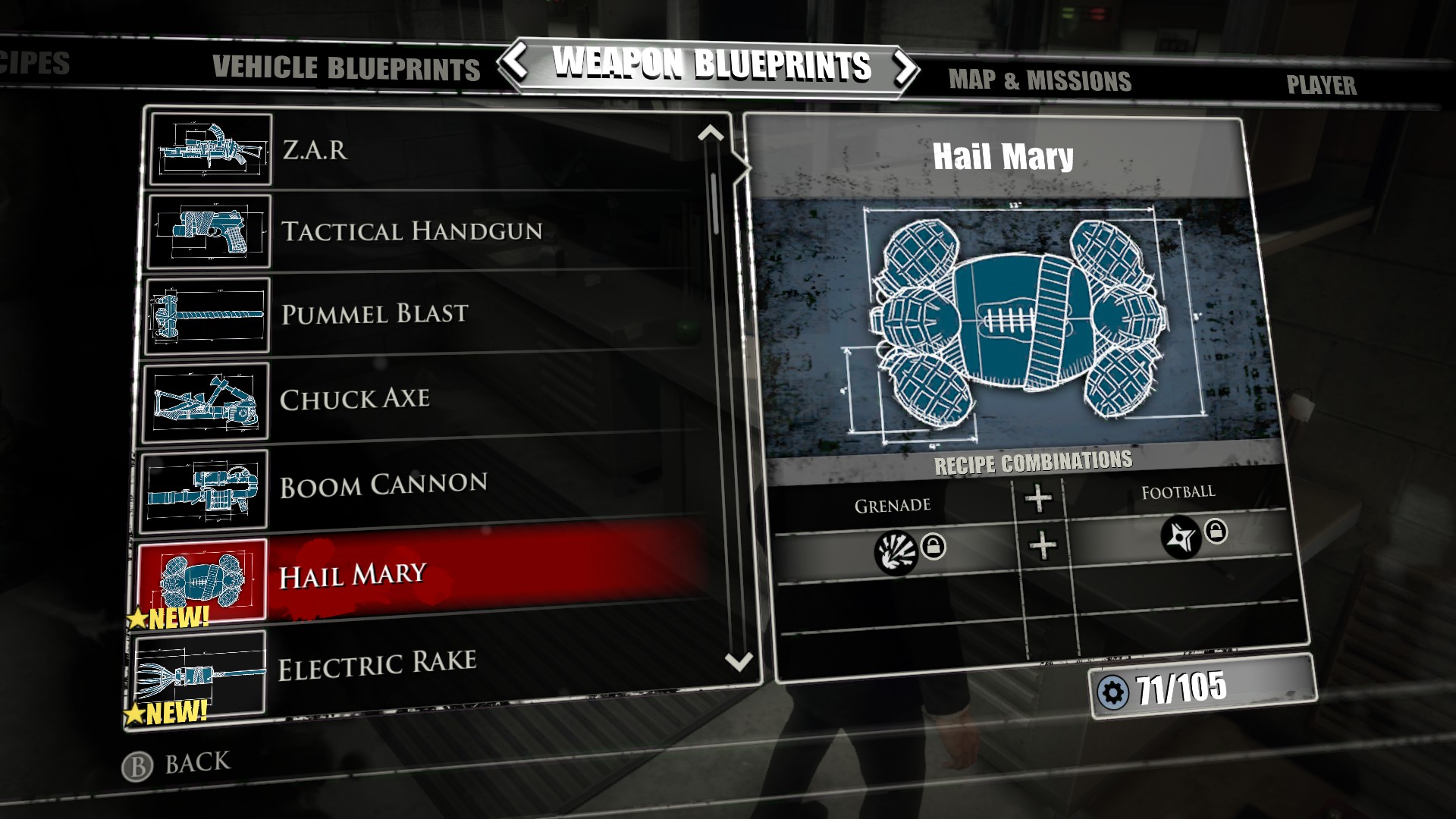 Dead Rising 3 Weapon Blueprints