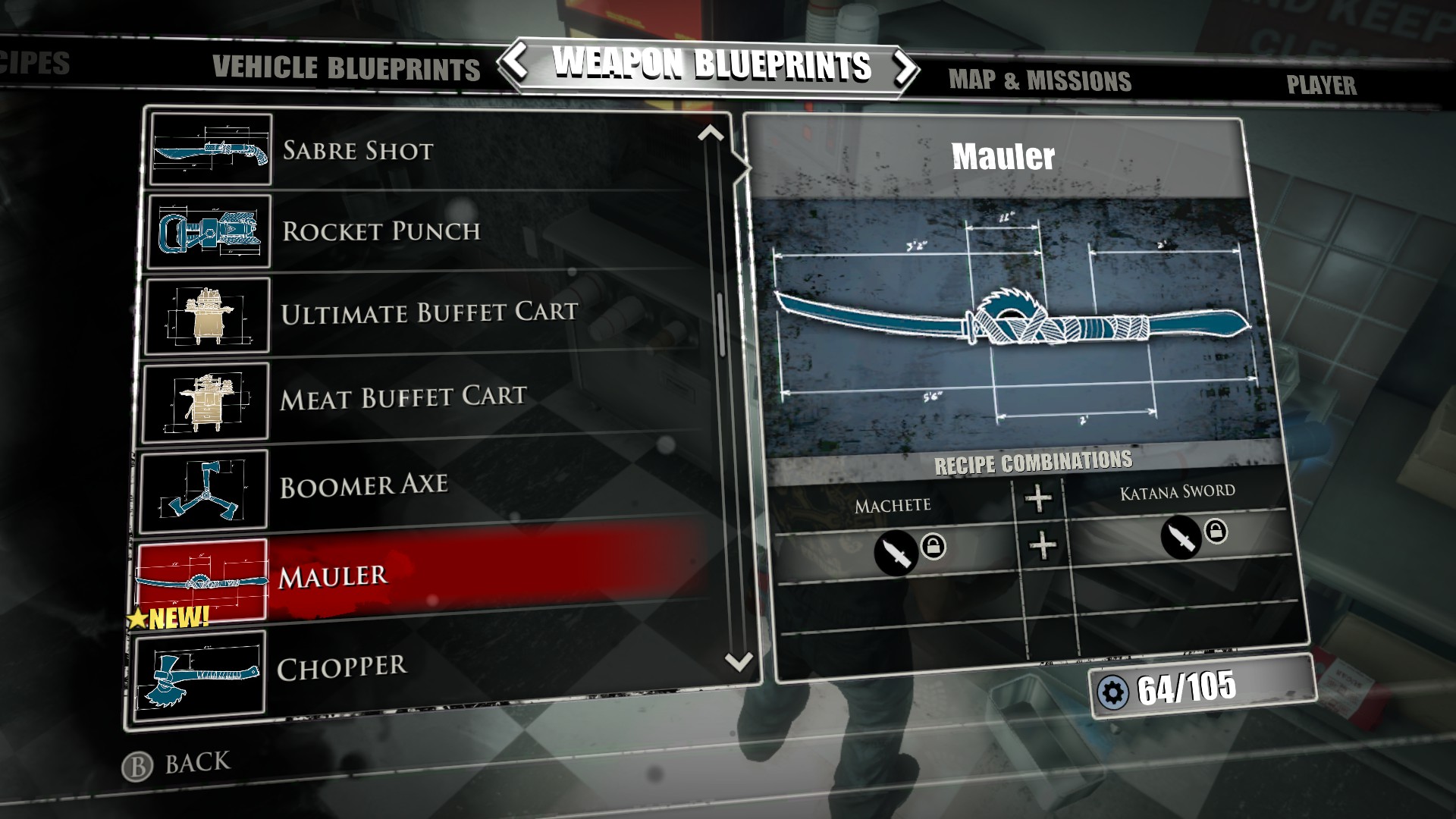 Dead Rising 3 Weapon Blueprints