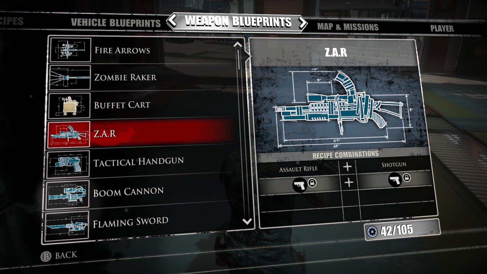 Dead Rising 3 Weapon Blueprints