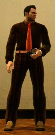 Black and Brown Checkered Dress Shirt, Black Tie, and Striped Pants ...