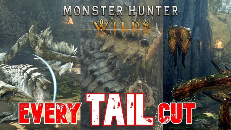 A compilation of all the tail cuts in Monster Hunter Wilds! ....Are we ...