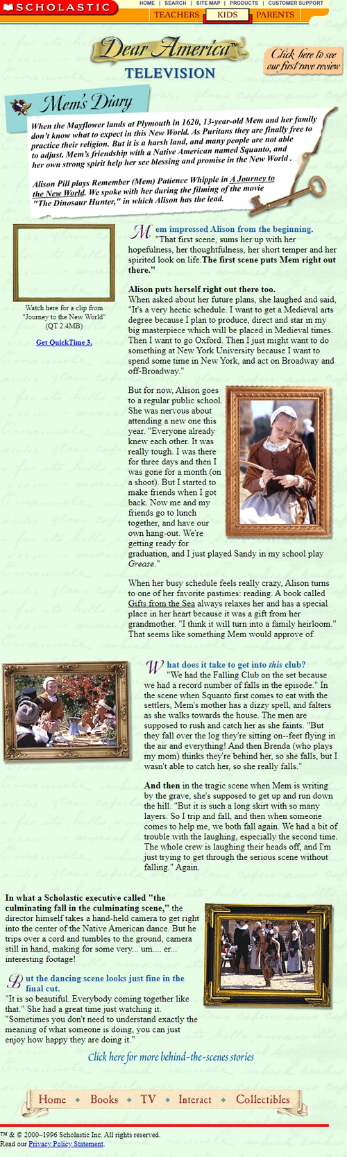 "A Journey to the New World" | Dear America Wiki | Fandom