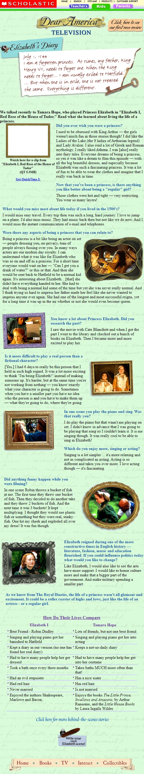 "Elizabeth I: Red Rose of the House of Tudor" | Dear America Wiki | Fandom