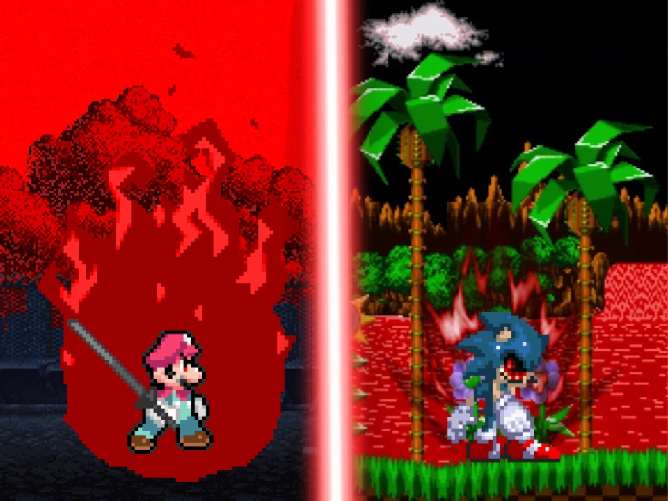 Devil Mario (Power Star) vs Sonic.EXE (Sonic.EXE: Spirits of Hell ...