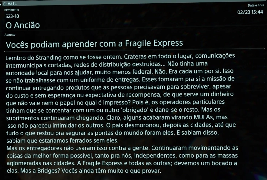 Vocês podiam aprender com a Fragile Express | Death Stranding Brasil ...