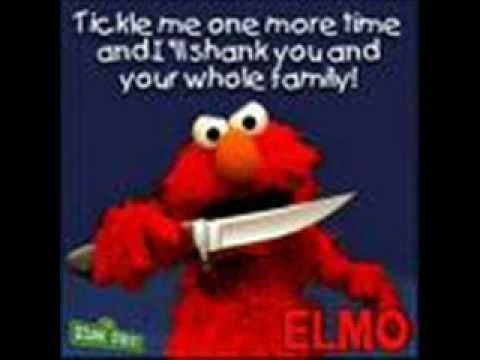 Evil Elmo With Knife