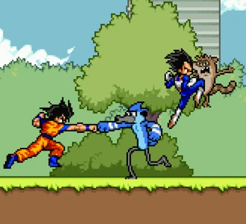 Goku and Vegeta vs. Mordecai and Rigby | Death Battle Fanon Wiki | Fandom