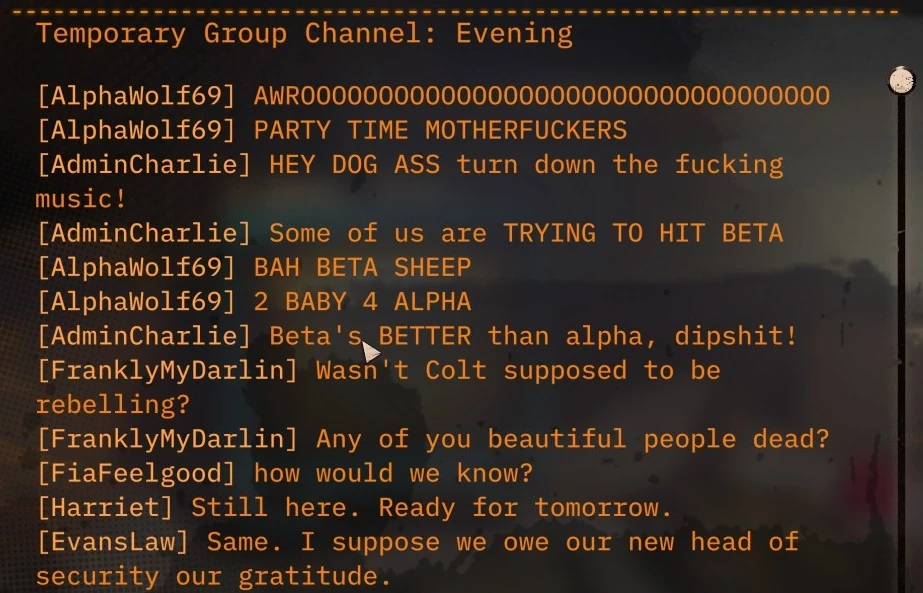 Temporary Group Channel: Evening | Deathloop Wiki | Fandom