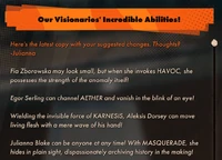 Our Visionaries' Incredible Abilities! | Deathloop Wiki | Fandom