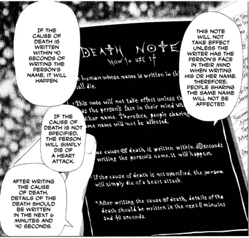 Death Note Instructions 2