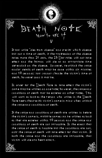 Death Note Instructions 4
